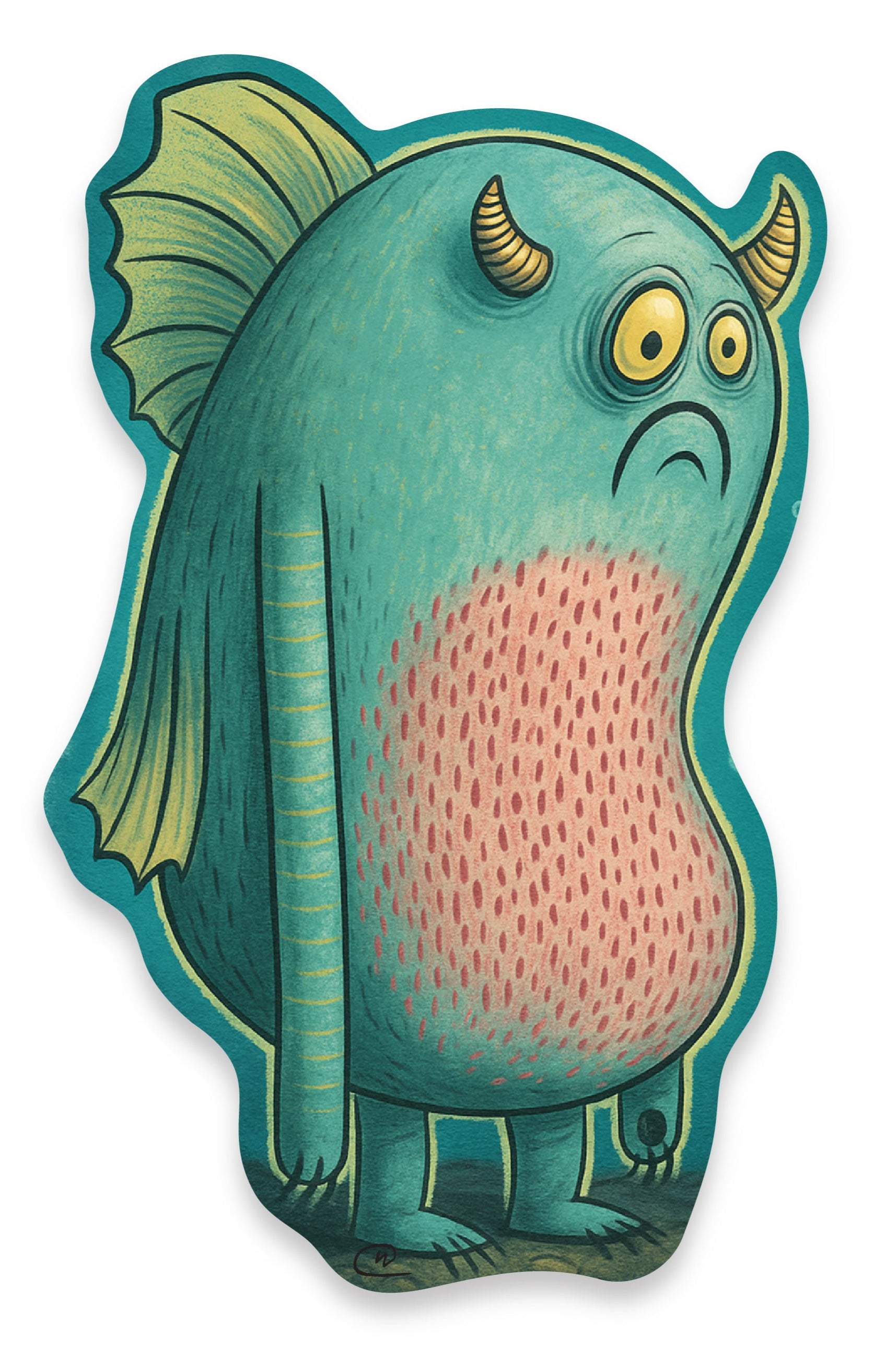 Tiki Treasures - Wil - Emo Sea Creature - Vinyl Sticker – Sugar and Bruno